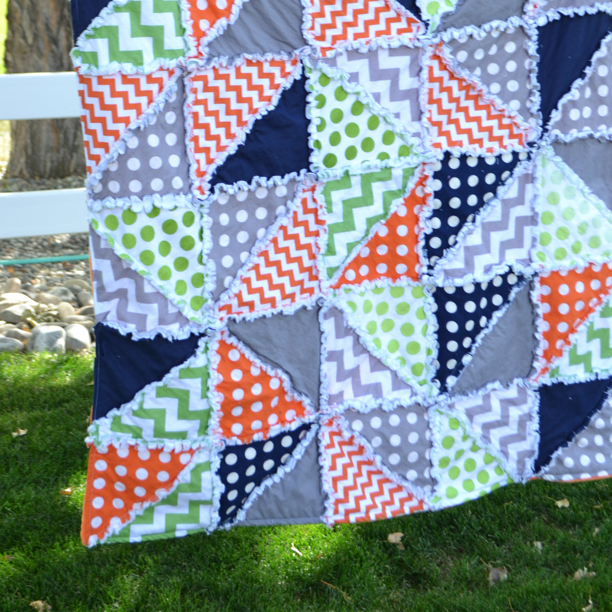 Simple Half Square Triangle Rag Quilt Pattern – A Vision to Remember